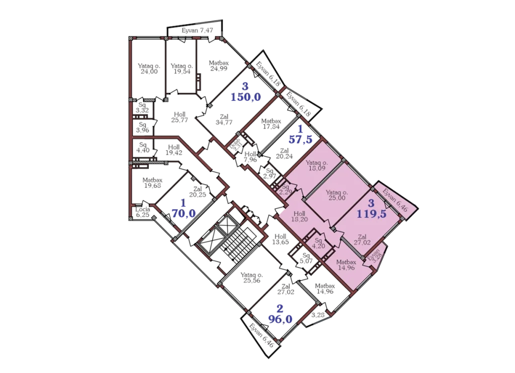 BLOK 5-E (119,5 m²) - GOLD STAR RESIDENCE